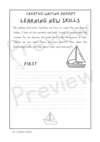 Sailing Sports Creative Writing Prompts & Sailing Writing Activities