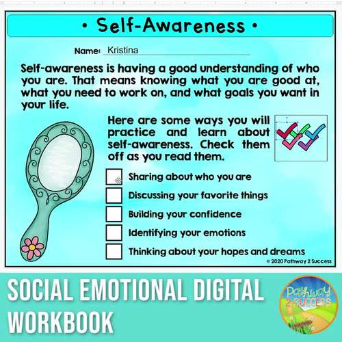 Social Emotional Learning Digital & Print Workbook Activities for ...