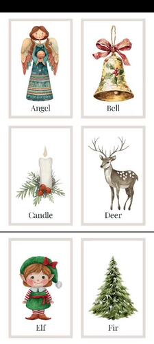 Christmas ABC Flashcards – Calm & cozy alphabet cards. by TDET Miss Laura