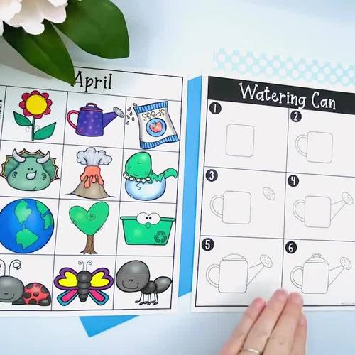 April Directed Drawings for Garden, Dinosaurs, Earth Day, & Insects