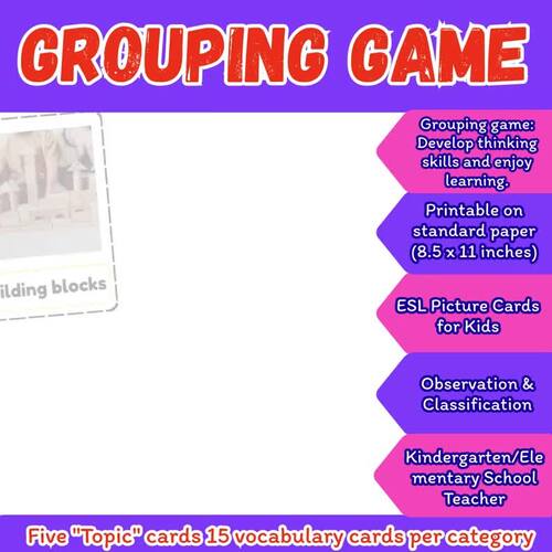 Kindergarten Sorting Game | Categories Sorting Activity | Flashcards ...