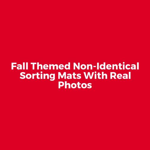 Fall Sort By Category Mats (W/Real Photos) by File Folder Heaven