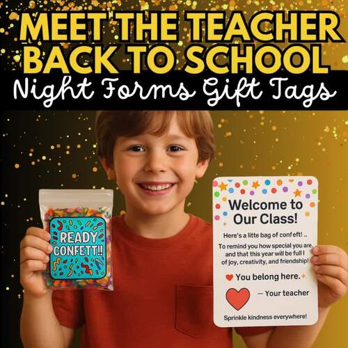 Meet the Teacher Template | Back to School Night Forms & Gift Tags
