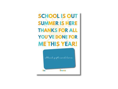 Printable Gift Card Holder for School Staff Appreciation Counselors ...