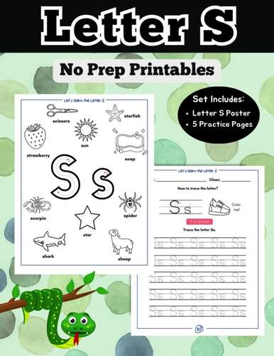 Letter S No Prep Printable / Letters Worksheets / Alphabet Activity ...
