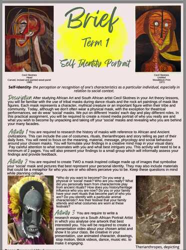 High School Art Term 1 Plan Overview:Visual Journal/Mixed Media Project ...