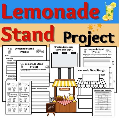 Lemonade Stand Activity Project Based Learning Step by Step Business ...