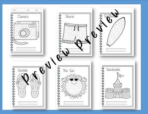 Summer Activity Dot Painting , Fine Motor Skills worksheet for ...