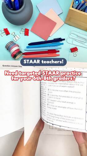 STAAR Task Cards Reading Practice Short Story with Questions Middle ...