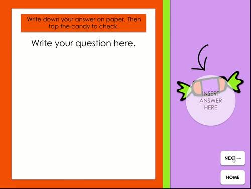 Trick or Treat Candy Google Slide PPT Game Template | Digital Editable