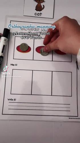 Science of Reading 3 Letter Short Vowel CVC Words Mapping Mats | TpT