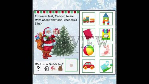 Christmas Holiday Adapted Book: What's in Santa's Bag? | TPT