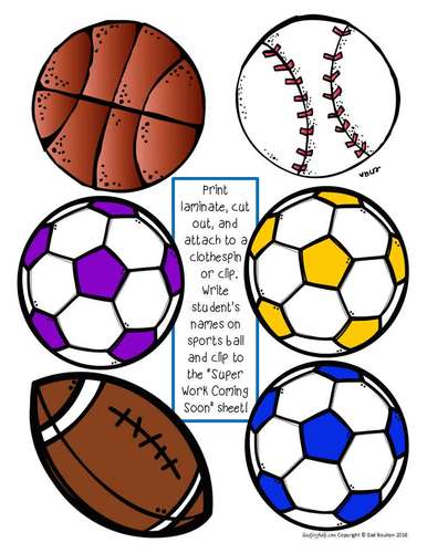 Student Work Display with Banner (Sports Theme) by Lead Joyfully - Gail ...