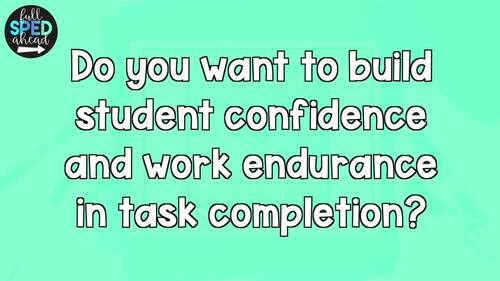 Independent Work Vocational Skills Special Needs First Day of School ...