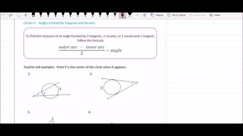 Circles 3 - Angles Formed by Tangents and Secants (lesson video)