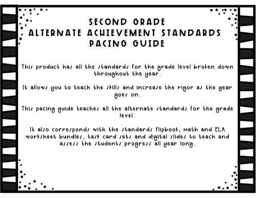 Pacing Guide For The New Alabama Alternate Achievement Standards ...