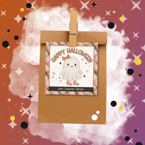 Halloween Ghost Gift Tags for Class Party Favors, Pumpkin Student ...