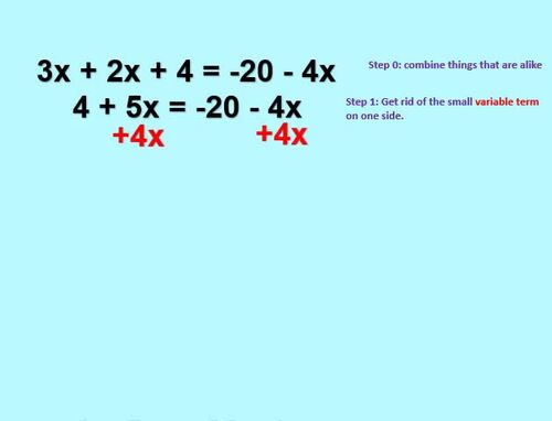 Solving Multi-Step Equations: Combining Like Terms by The Independant ...