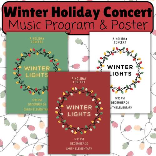 Winter holiday music program, Choir band dance concert, Christmas ...