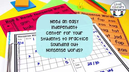 Nonsense Word Fluency Practice: Roll and Read by Little Country ...