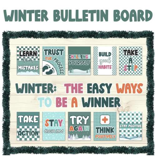 Winter Bulletin Board Kit | January Classroom Decor | Kindness Posters ...