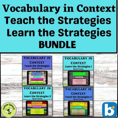 Vocabulary In Context Teach and Learn Context Clues Strategies Boom Bundle