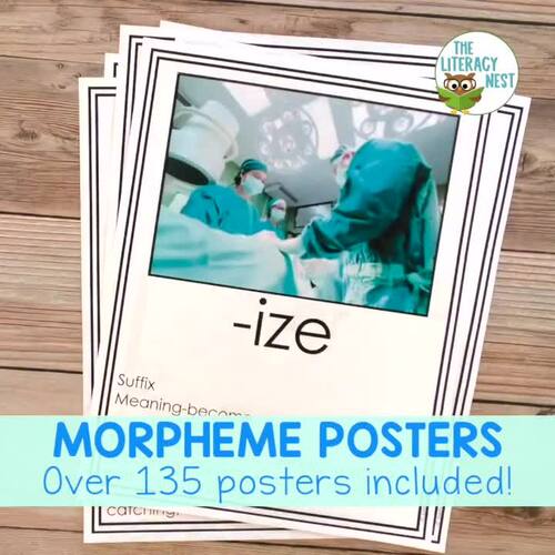 Morphology Wall Posters for Prefixes, Suffixes, Roots, Greek Forms