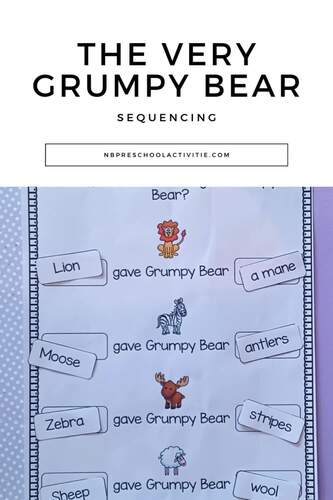 The Very Cranky Bear Activities by Nomadic Bee | TPT