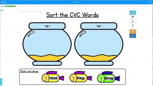 CVC Words Distance Learning | Boom Cards by Teaching Autism | TPT