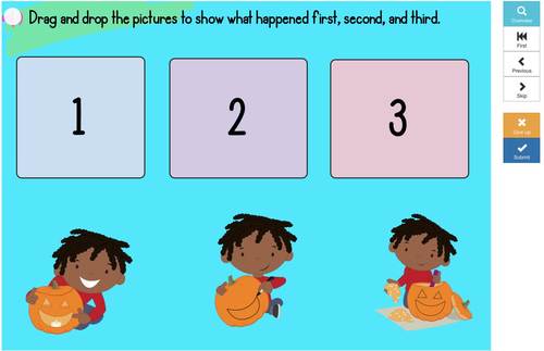 Sequencing 3-Step Stories with Pictures | Seasons | Digital BOOM CARDS