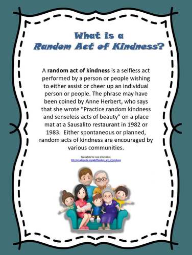 Random Act of Kindness Activity Packet & Kindness Challenge | Distance ...
