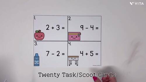 Addition and Subtraction Within 10 Scoot Games Write the Room First ...