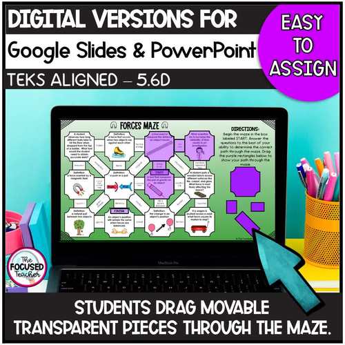 Force and Motion Maze Activity| Digital and Printable Science Puzzle