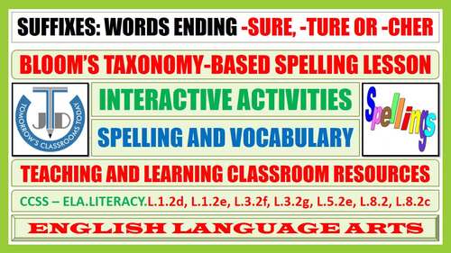 SUFFIXES WORDS ENDING -SURE OR -TURE - POWERPOINT PRESENTATION by JOHN ...