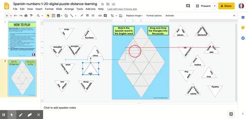 Spanish numbers 1-20 digital puzzle: Distance Learning | TPT