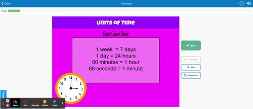 5.MD.1/5th Grade- Convert Units of Time - Units of Measure - Boom Card Deck