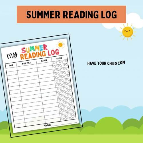 Summer Reading Log - Reading Log for Kids - Printable Book Tracker