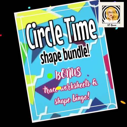 Preschool Circle time shape posters with BONUS worksheets! by XOXO Beanie