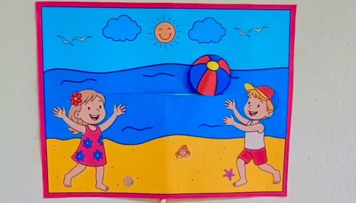 Summer Beach Ball Craft |Interactive Summer Craft for Kids|Fine Motor ...