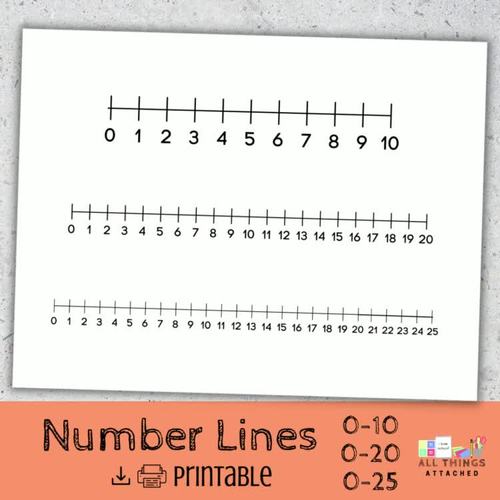 Printable Number Lines | Number Lines 1-10, 1-20, 1-25 | Math Counting ... Printable Number Lines | Number Lines 1-10, 1-20, 1-25 | Math Counting ...