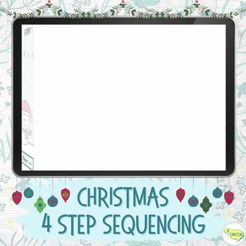 Christmas 4 Step Sequencing Boom Cards™ with Short Stories and Audio