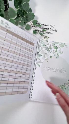 Teacher Assessment Book / Binder Botanical Leaf Theme | TPT