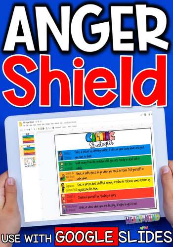 My Anger Shield anger management activity for Google Classroom Distance ...