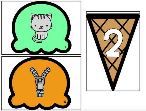 Syllable Sort Ice Cream Activity | Phonological Awareness Literacy Center