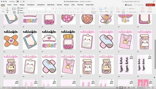Pink Nurse/ Health Binder Themed Binder Covers - PowerPoint | TPT