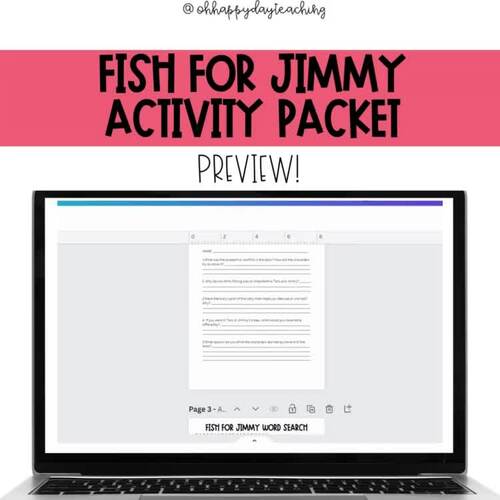 May Read Aloud Books | Fish for Jimmy | Reading Activities & Book Companion