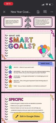 2025 New Year Goal Setting - SMART Goals - Slideshow & Disco Ball ...