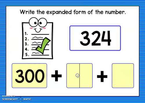 Place Value Expanded Form Boom Cards™ Distance Learning by Creating 4 ESL