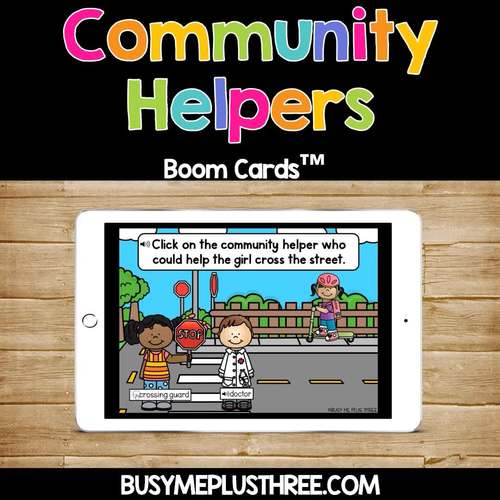 Community Helpers and Jobs BOOM CARDS™ Distance Learning | Social Studies