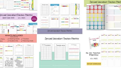 Printable Special Education Teacher Planner - Floral by Play Therapy ...